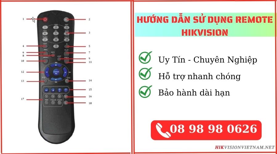 HƯỚNG DẪN SỬ DỤNG REMOTE HIKVISION